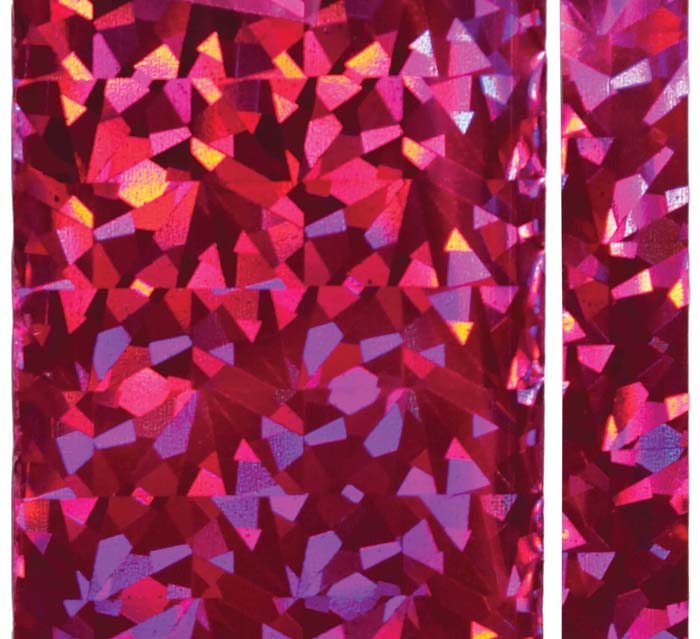 1614 3 3 Pink Holographic Prism Ribbon 